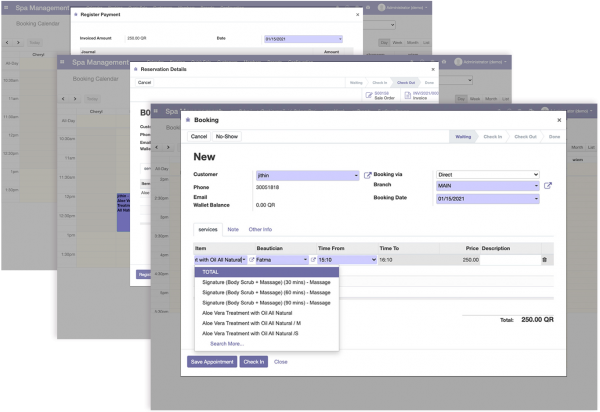 Salon & Spa Management booking Software System Qatar - Gaba